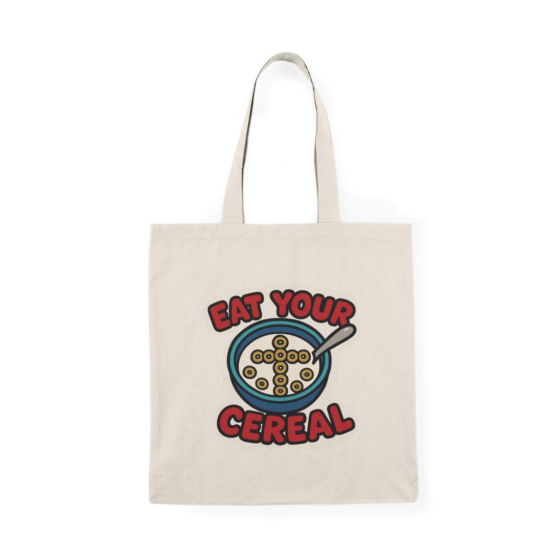 Eat Your Cereal Tote Bag – Christian Funny Faith-inspired Bag – Jesus ...