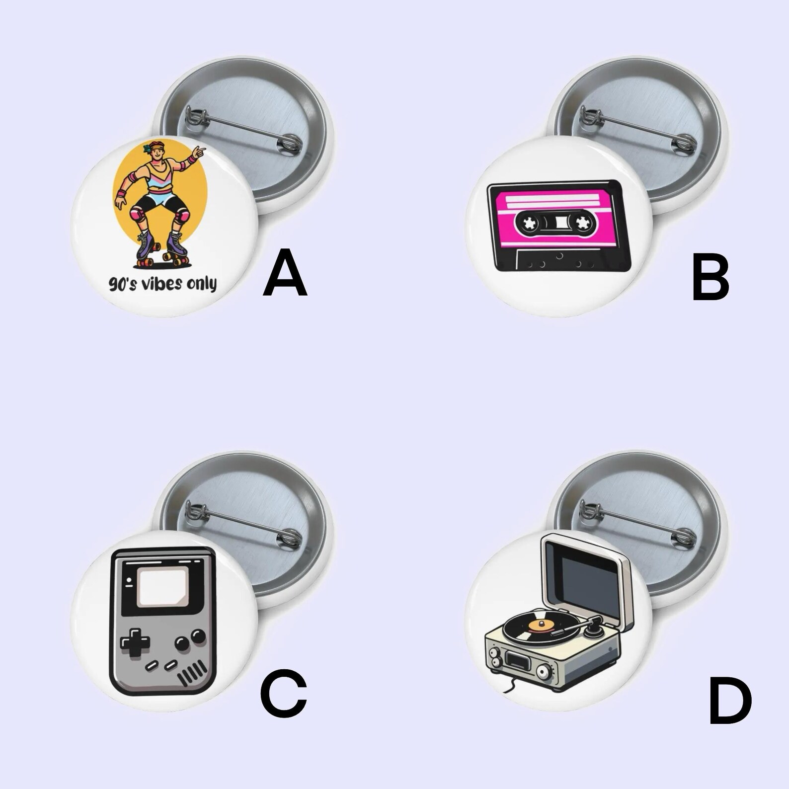 Retro Pin Badge Bundle 25mm Pin Badges | Custom Button Badges | Unique ...