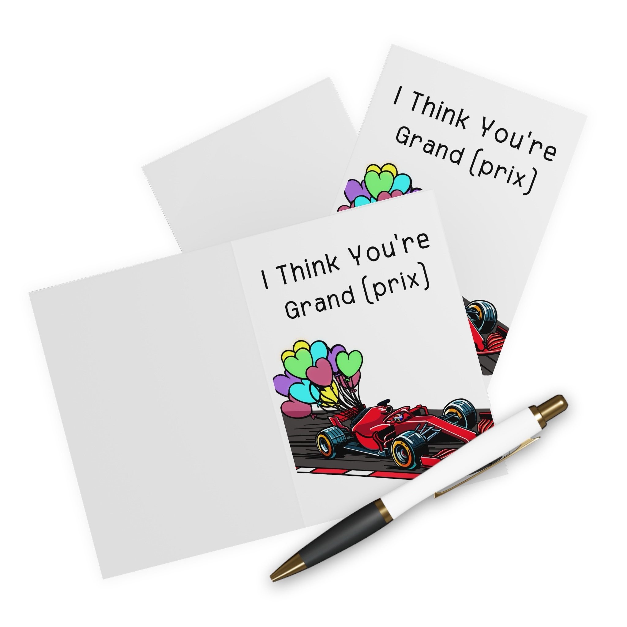 I Think You’re Grand (prix) Greeting Card • Funny Motorsport Love Card ...
