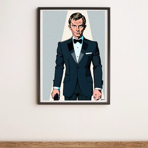 James Bond Cartoon Movie Poster - Etsy