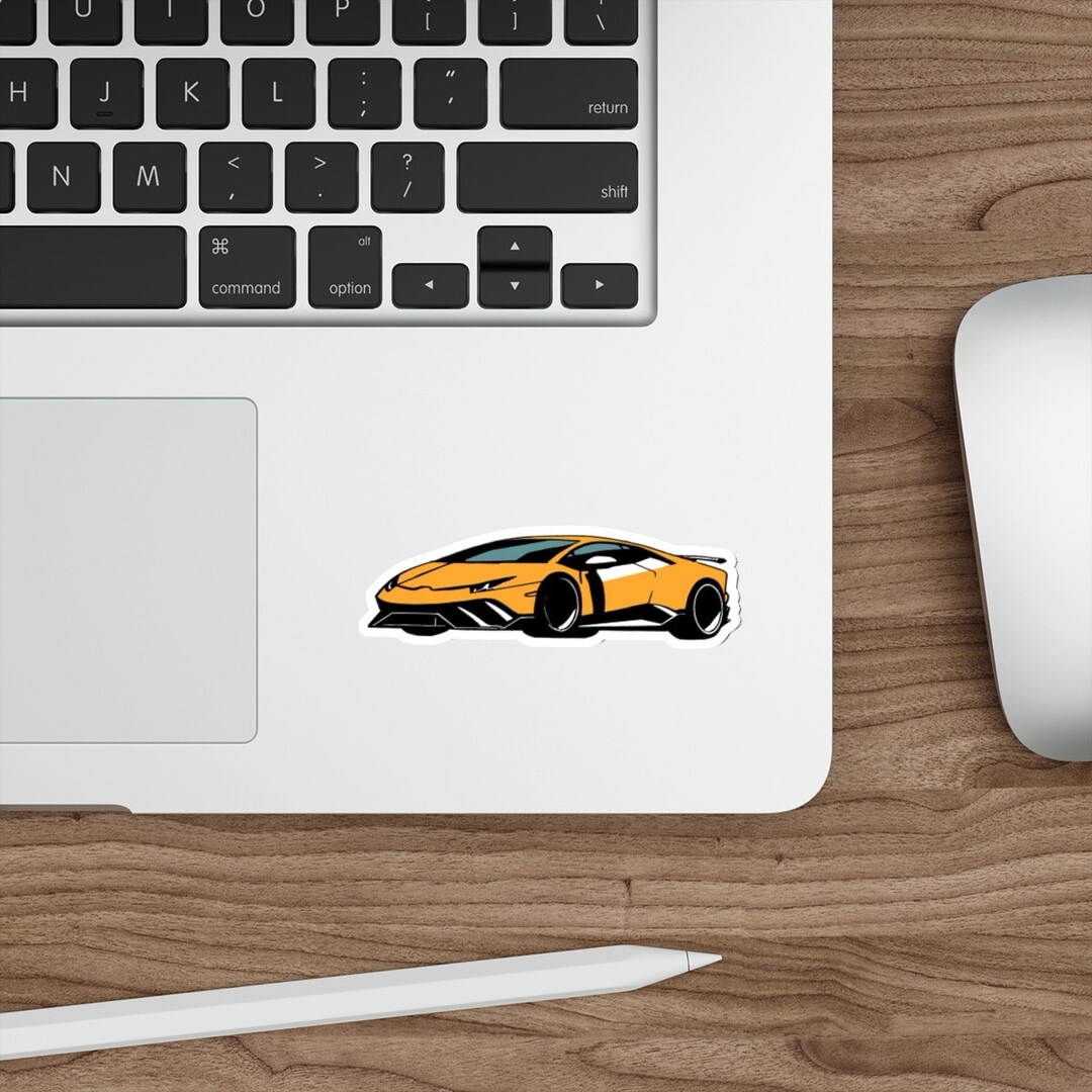 Minimalistic Lambo Sticker – Sleek Luxury Car Vinyl Decal | Waterproof ...