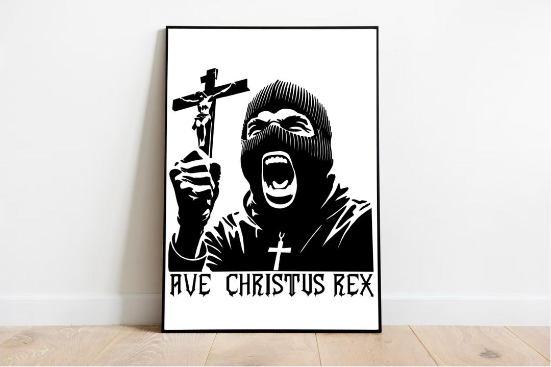 Ave Christus Rex Art Print – Bold Christian Faith Poster | Crucifix ...