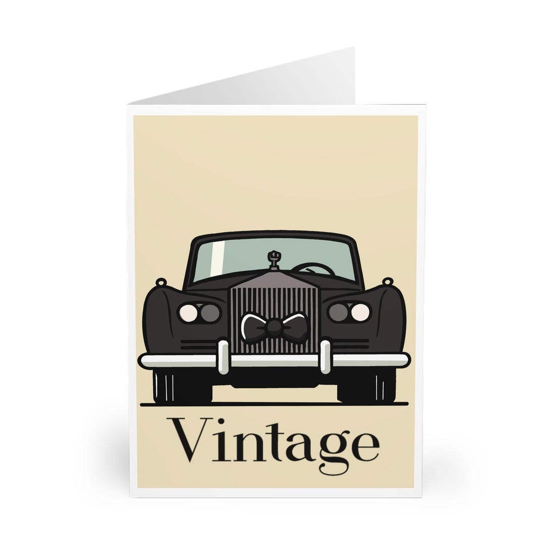 Vintage Rolls Royce Greeting Card | Elegant Classic Car Birthday Card ...