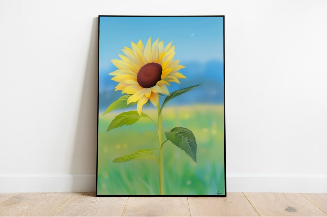 Sunflower Artwork Print | A4 A3 A5 Sizes | High Glossy/matte Finish ...