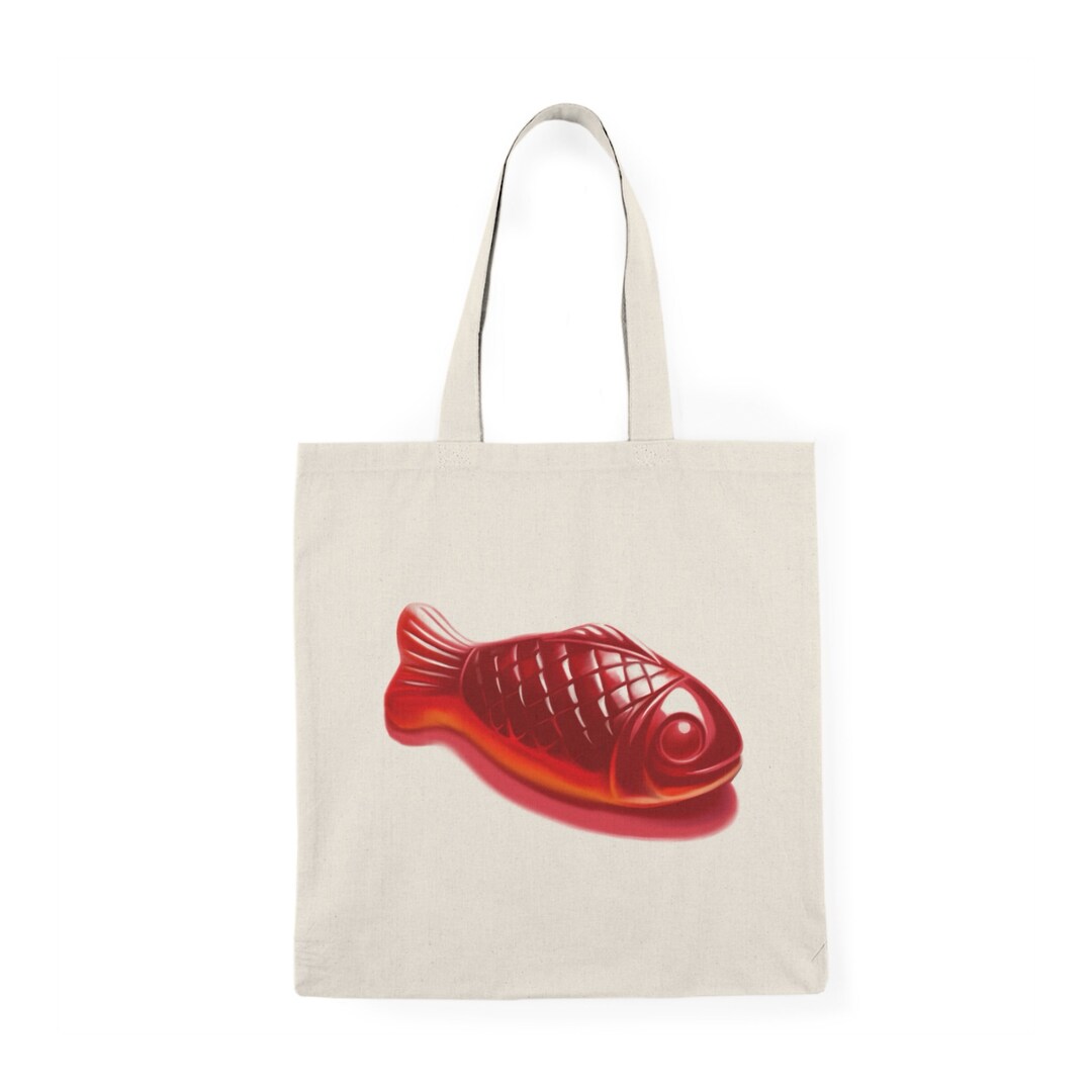 Red Candy Tote Bag – Playful Recycled Cotton Shopper With Colorful ...