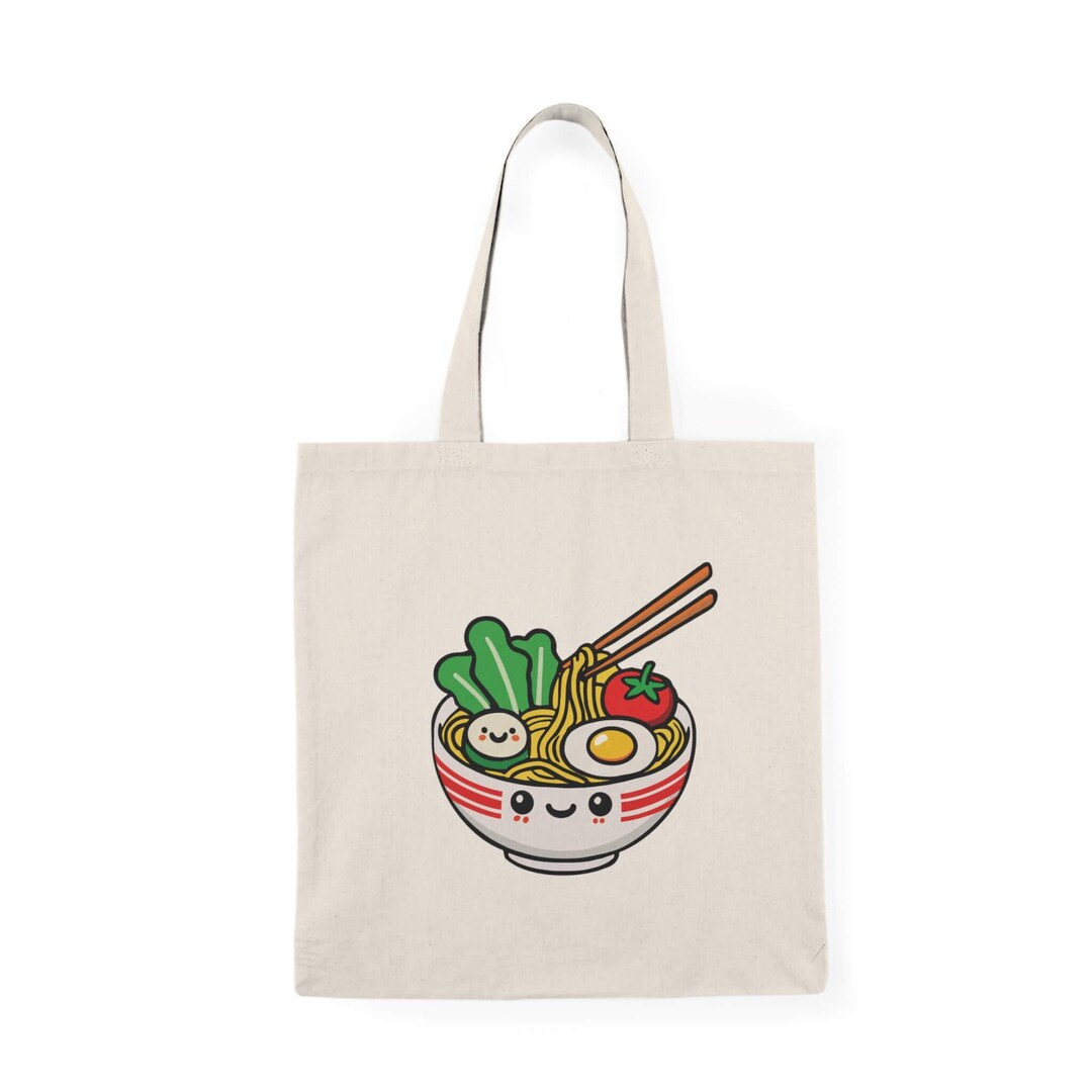 Kawaii Pho Tote Bag Cute Pho Bowl Design Perfect for Food Lovers ...
