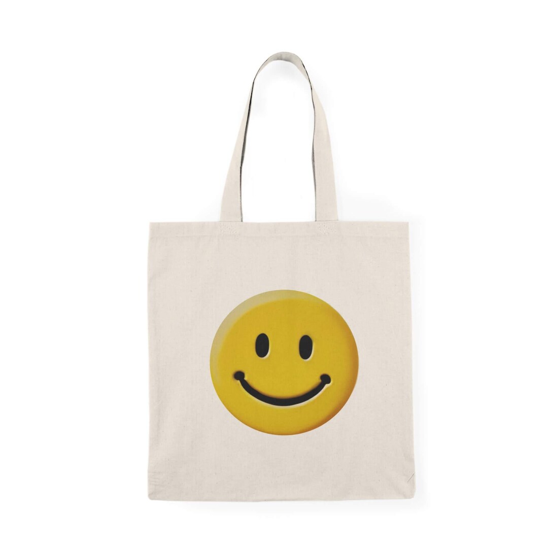 Smiley Face Tote Bag - Sustainable, Eco-friendly, and Cheerful | 100% ...