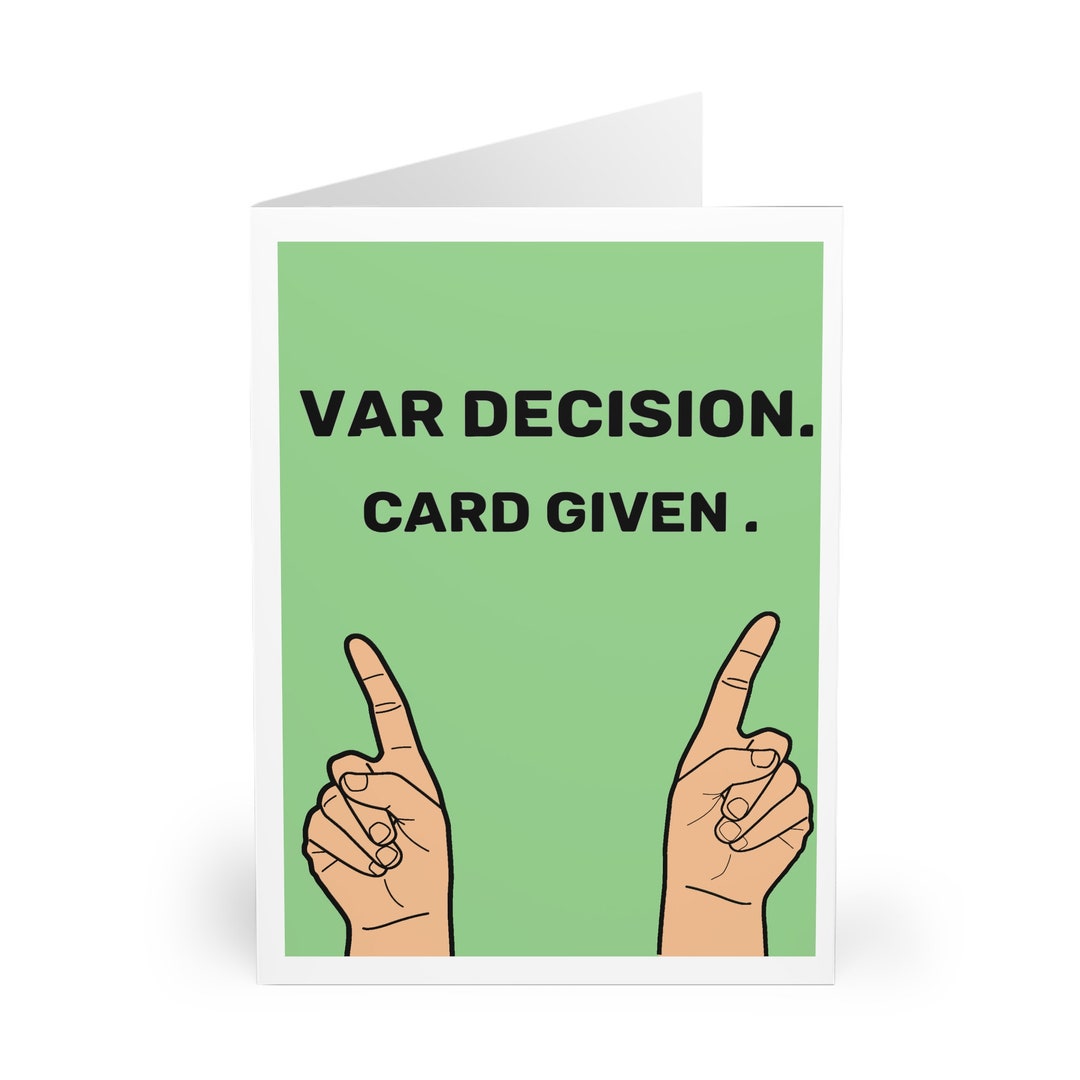 Funny VAR Football Card • “card Given” Referee Design • Football ...