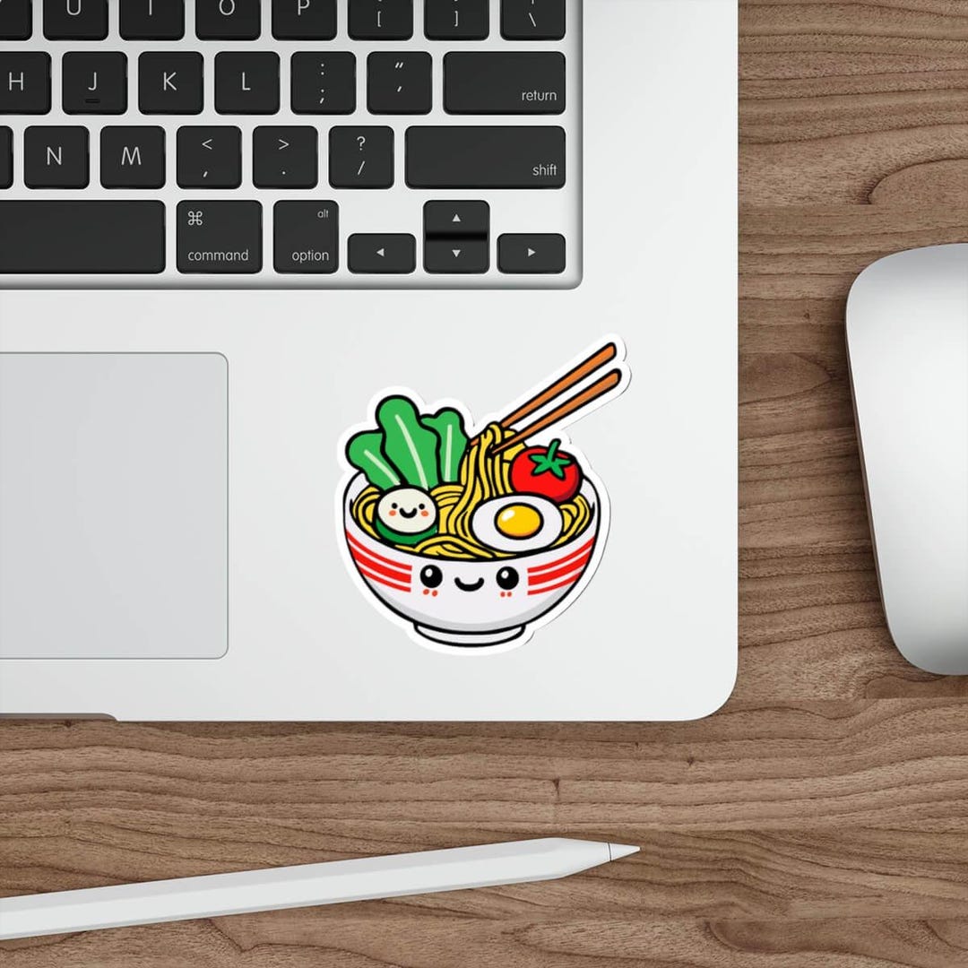 Kawaii Pho Sticker – Cute Noodle Bowl Vinyl Decal, Waterproof - Etsy