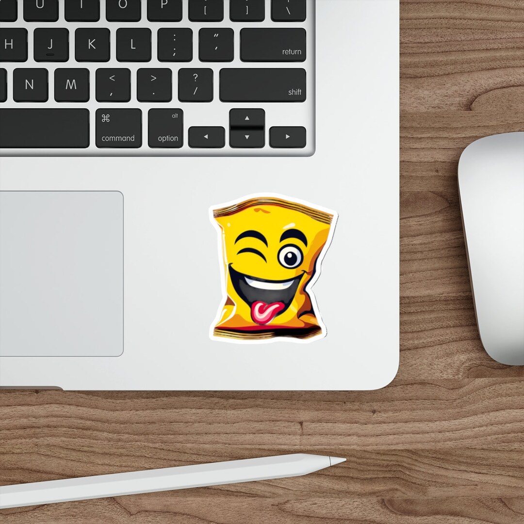 WATERPROOF Winking Crisps Packet Sticker | Funny Food Vinyl Decal ...