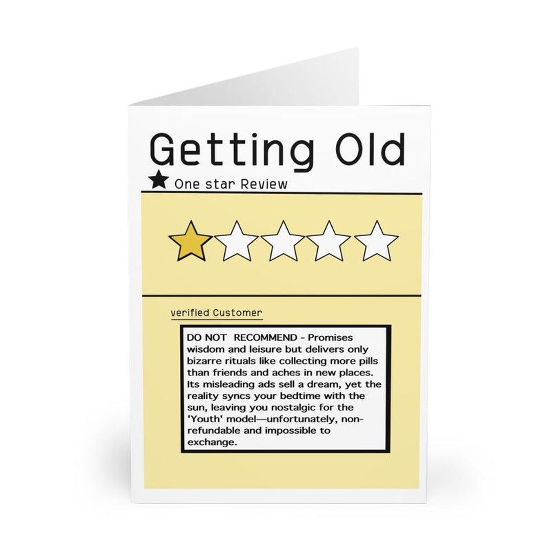 Funny “getting Old” Card – Funny Adulting Birthday, Mum Dad ...