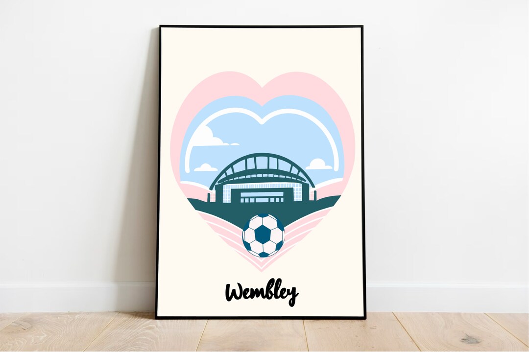 Wembley Stadium Art Print | A3 A4 A5 Minimalist Wall Decor | London ...