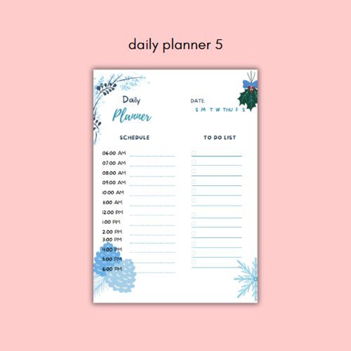 Printable Daily Planner, Printable Daily Planner Sheet, PDF Printable ...