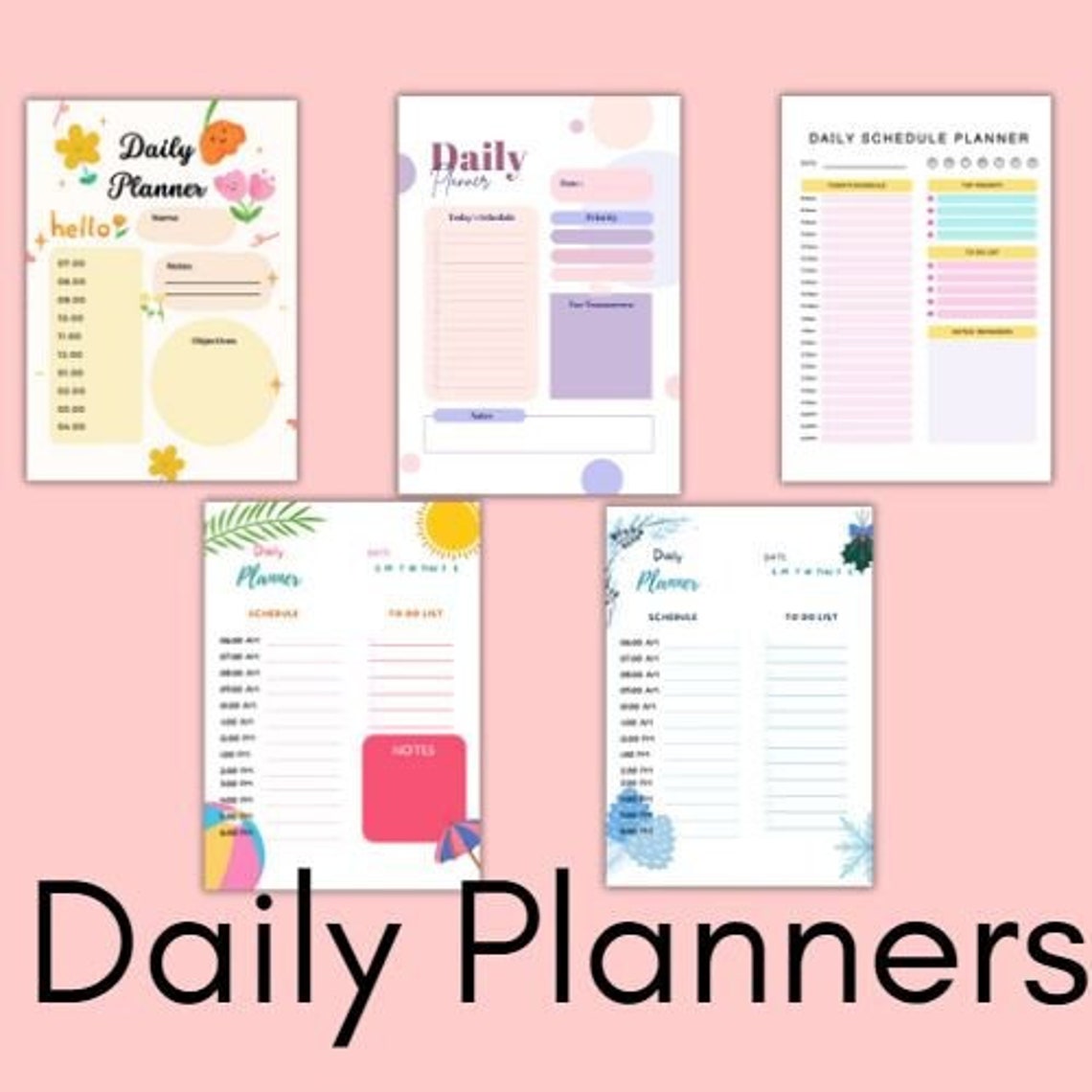 Printable Daily Planner, Printable Daily Planner Sheet, PDF Printable ...