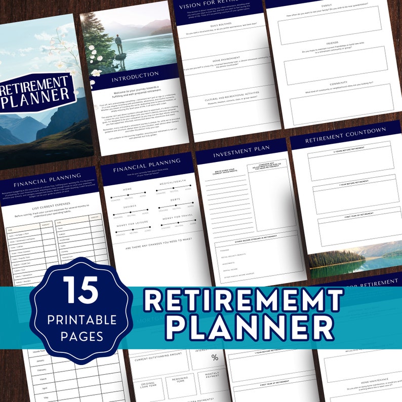 Retirement Planner Printable Define Retirement Vision Prompts ...