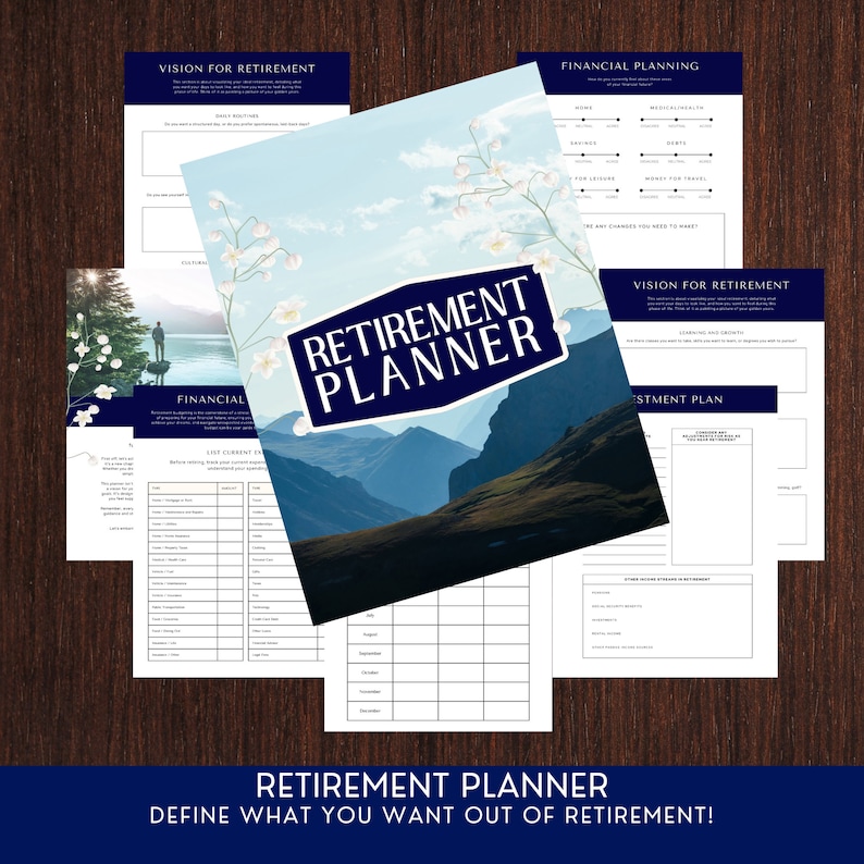Retirement Planner Printable Define Retirement Vision Prompts ...