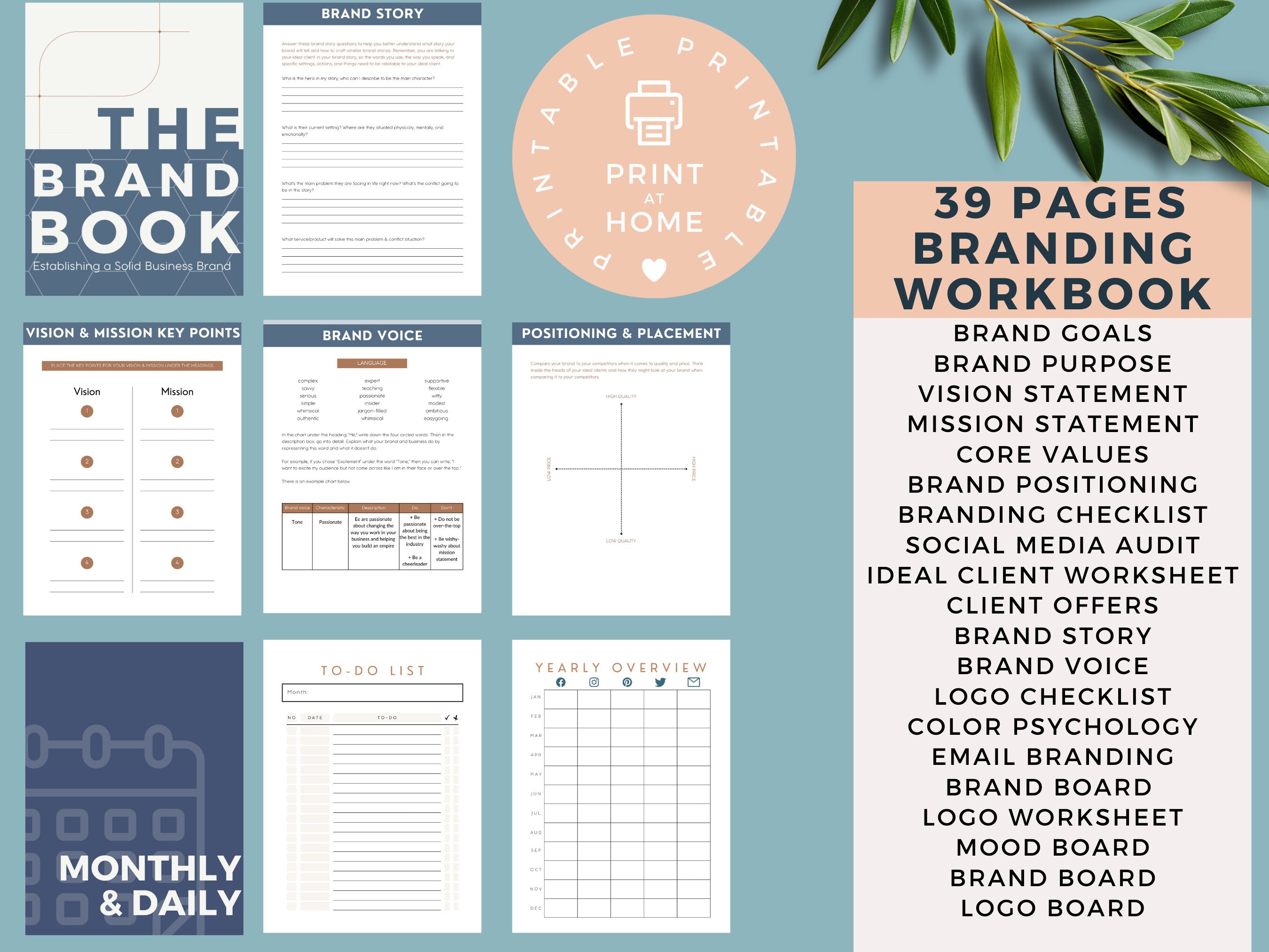 Editable Branding Book Small Business Planner, Branding Planner Binder ...