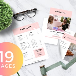 Day Spa Pricing Services Editable Guide, Canva Beauty Spa Price List ...