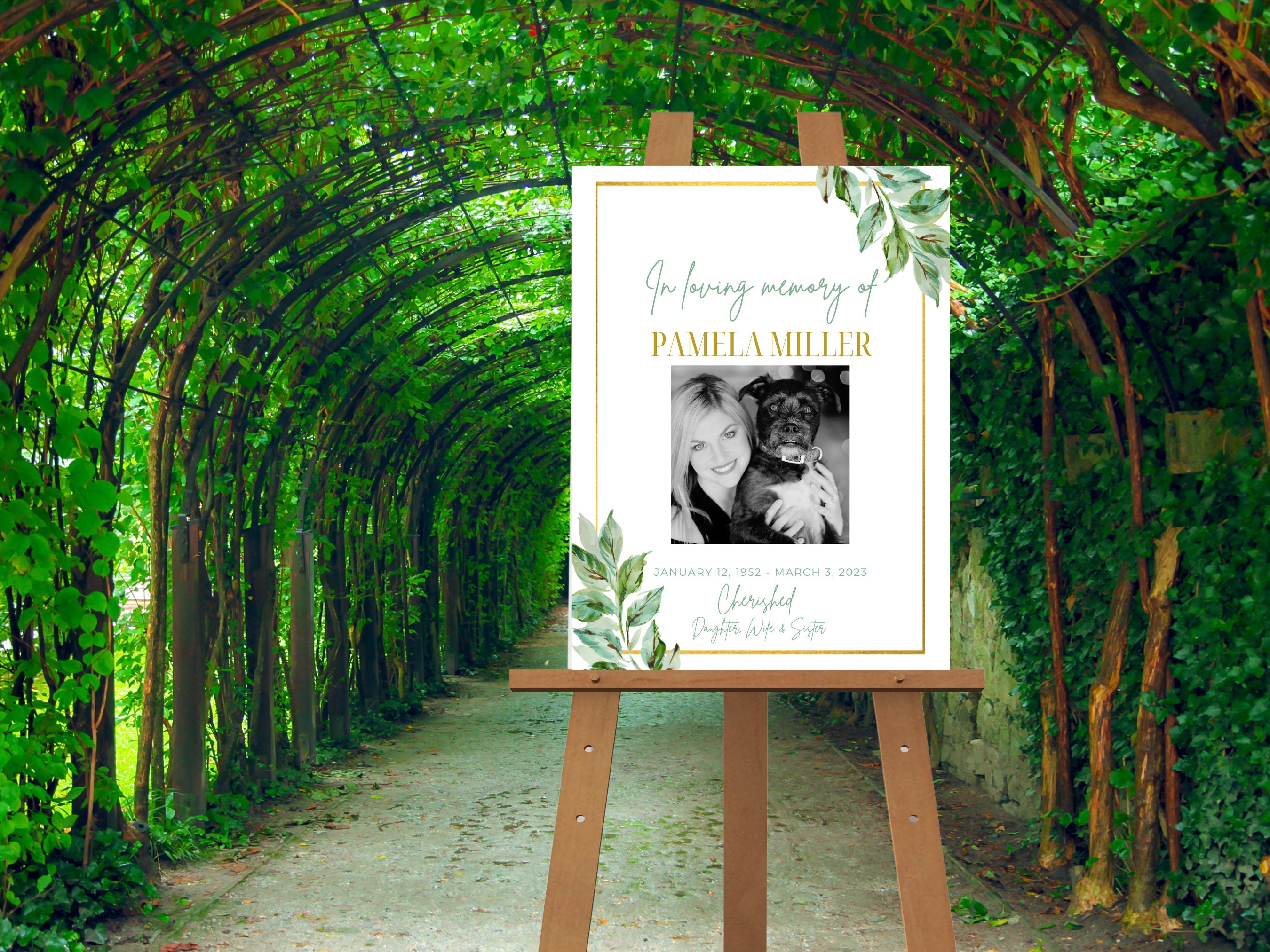 Funeral Welcome Sign, Celebration of Life, Memorial Sign, Editable in ...