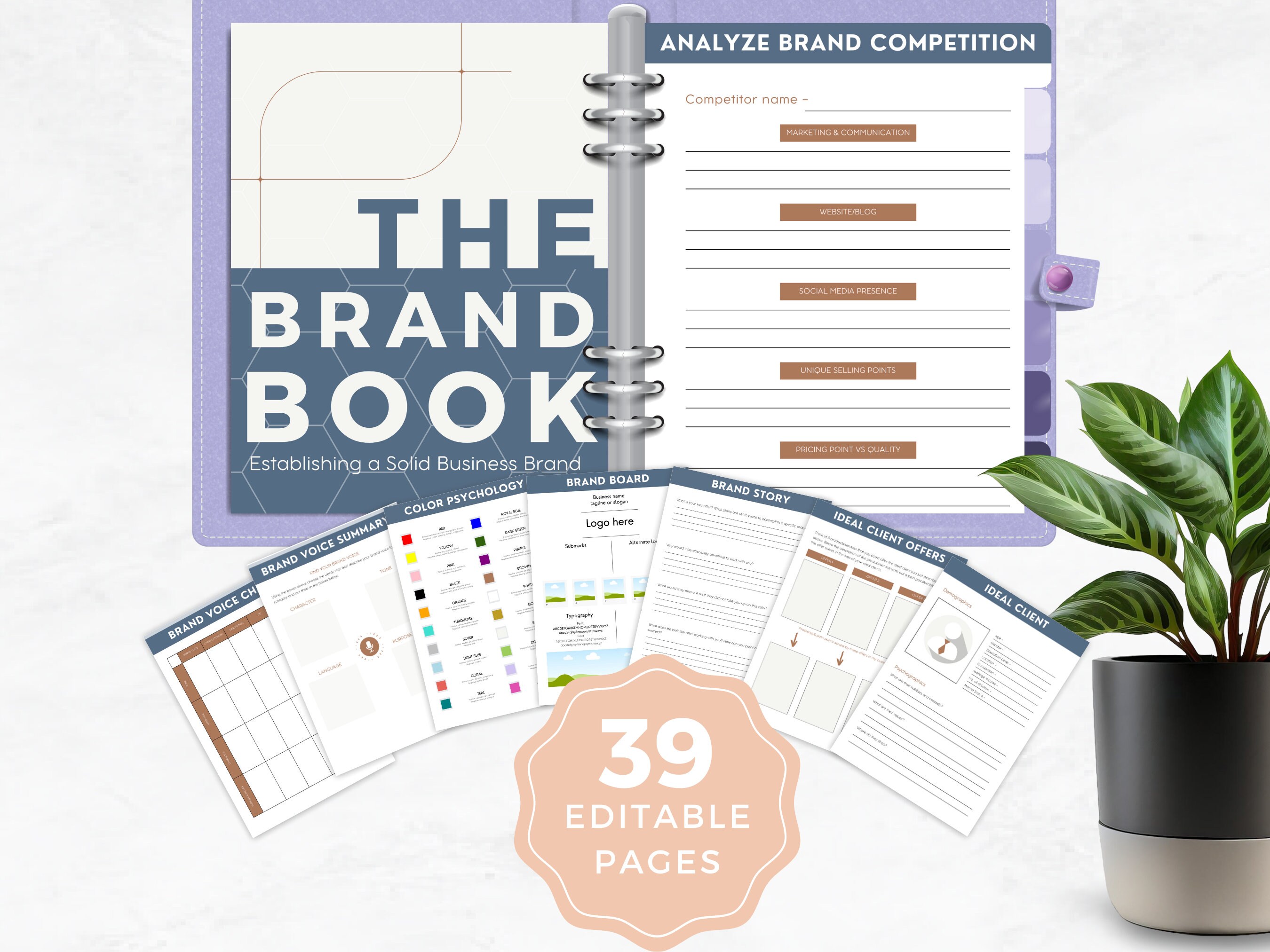 Editable Branding Book Small Business Planner, Branding Planner Binder ...