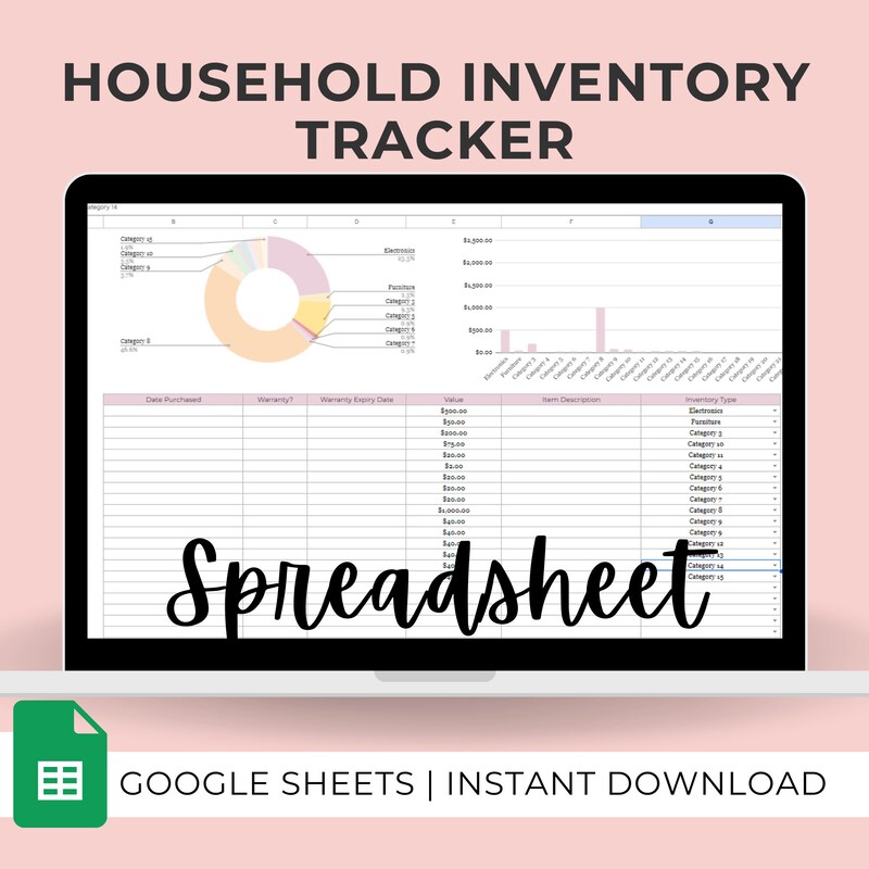 Inventory Spreadsheet - Etsy