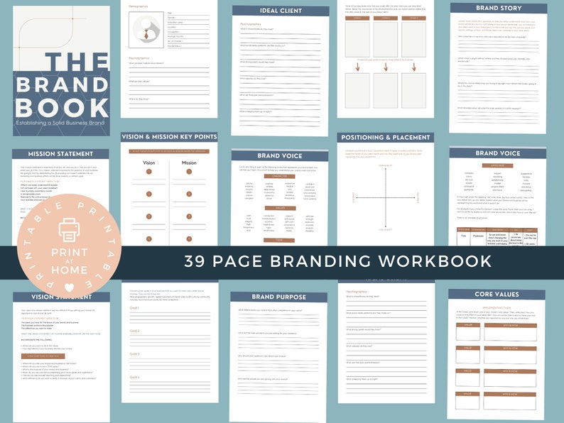 Editable Branding Book Small Business Planner, Branding Planner Binder ...