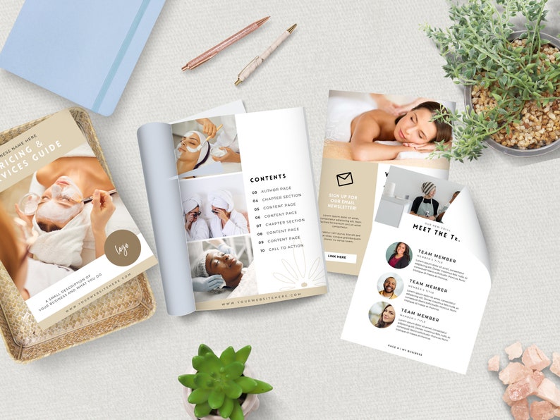 Day Spa Pricing Services Editable Guide, Canva Beauty Spa Price List ...