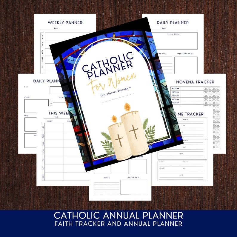 Womens Catholic Planner Printable, 2025 Planner for Women, Novena ...