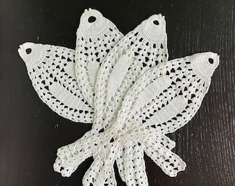 Set of 4 Pieces Crochet White Doilies - Etsy