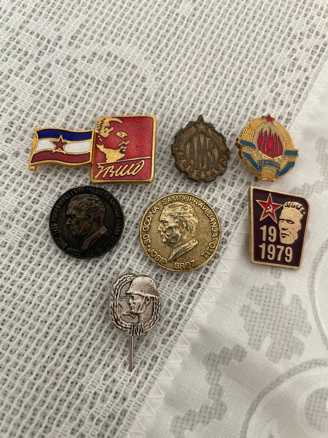 Ex Yugoslavia Set of Vintage Original Pins Josip Broz Tito and JNA - Etsy