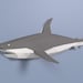 DIY 3D Papercraft Shark Decor Facing Left, Printable Origami Animal ...