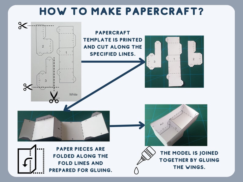 Wolf Head Papercraft Template: DIY 3D Origami Sculpture (PDF Pattern ...