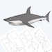 3D Shark Papercraft Wall Art: DIY Origami Sculpture (PDF Template) - Etsy