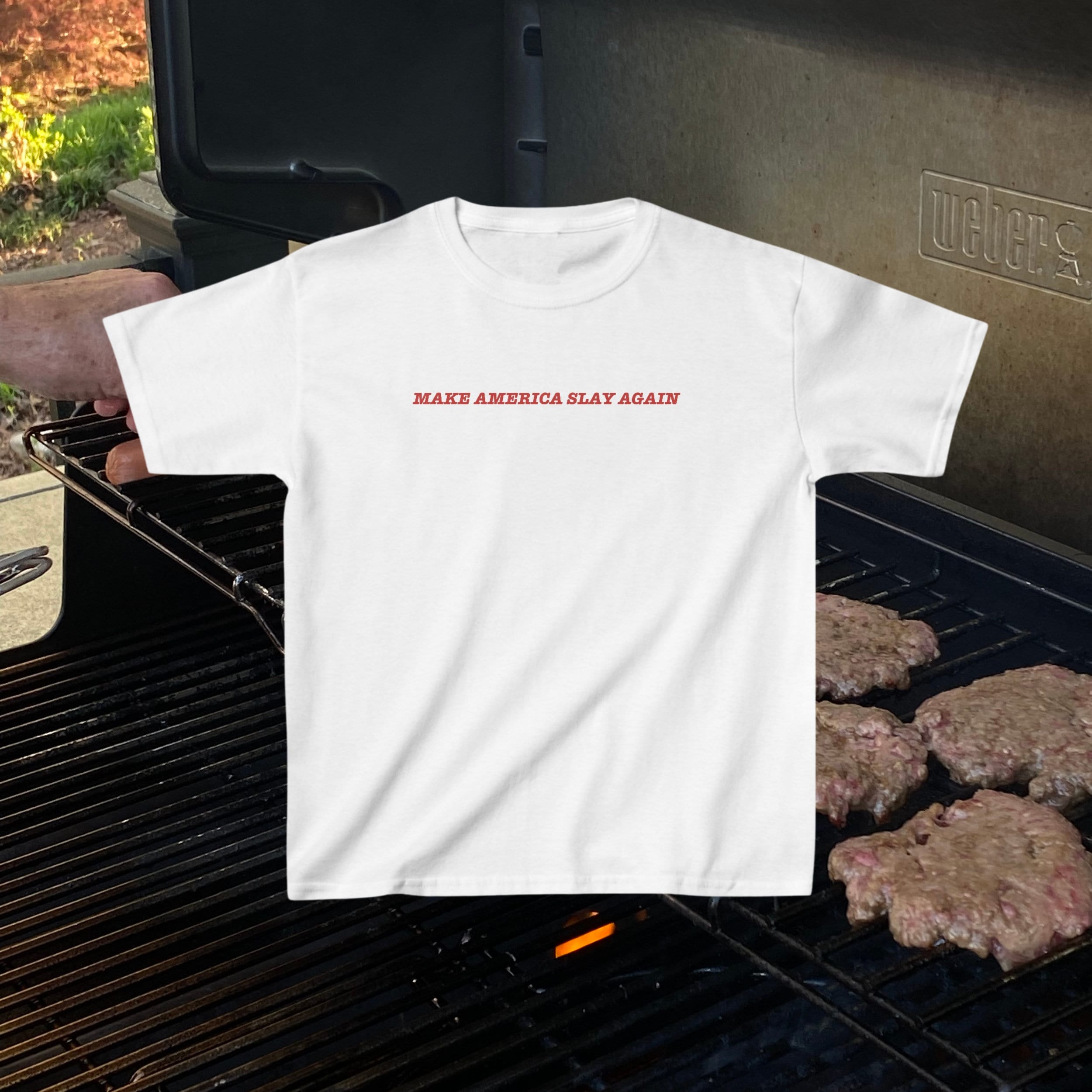 Make America Slay Again, Fourth of July Baby Tee, Y2k Baby Tee ...