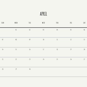 Printable Calendar Japanese Calendar Illustrated Calendar Wall Calendar ...