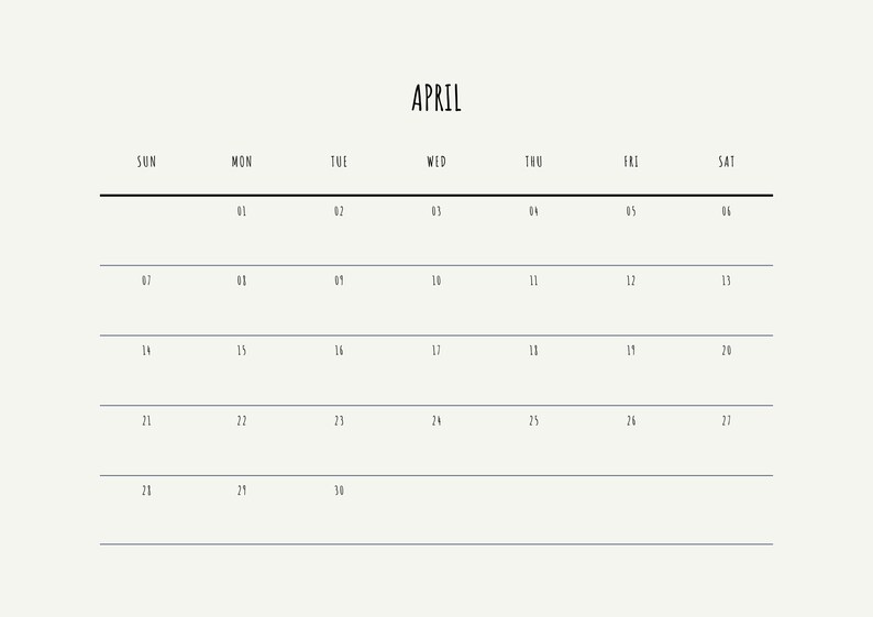 Printable Calendar Japanese Calendar Illustrated Calendar Wall Calendar ...