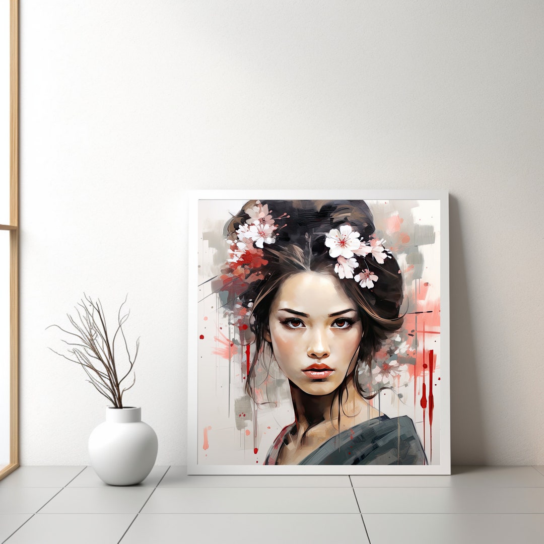 Geisha Digital Artwork - Geisha Artwork - Geisha Painting - Geisha Wall ...