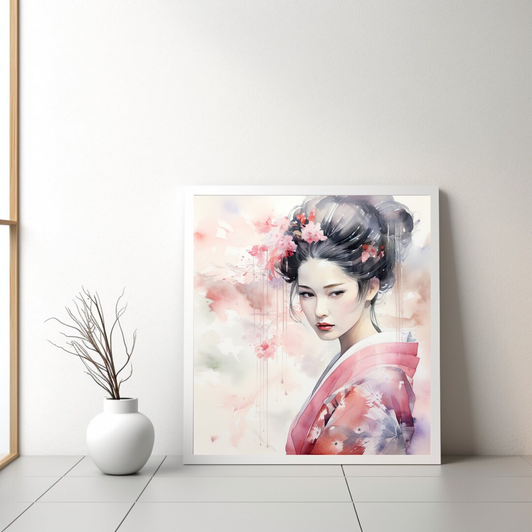 Geisha Digital Artwork - Geisha Artwork - Geisha Painting - Geisha Wall ...