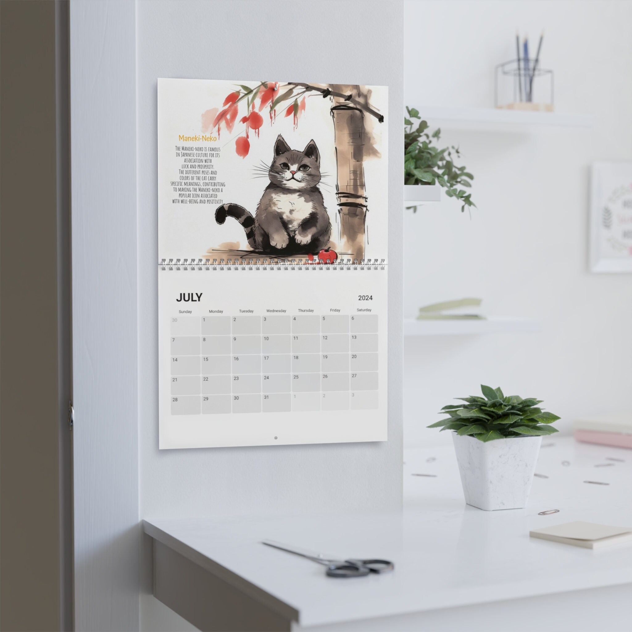 Japanese Calendar - Illustrated Calendar - Wall Calendar - Calendar ...