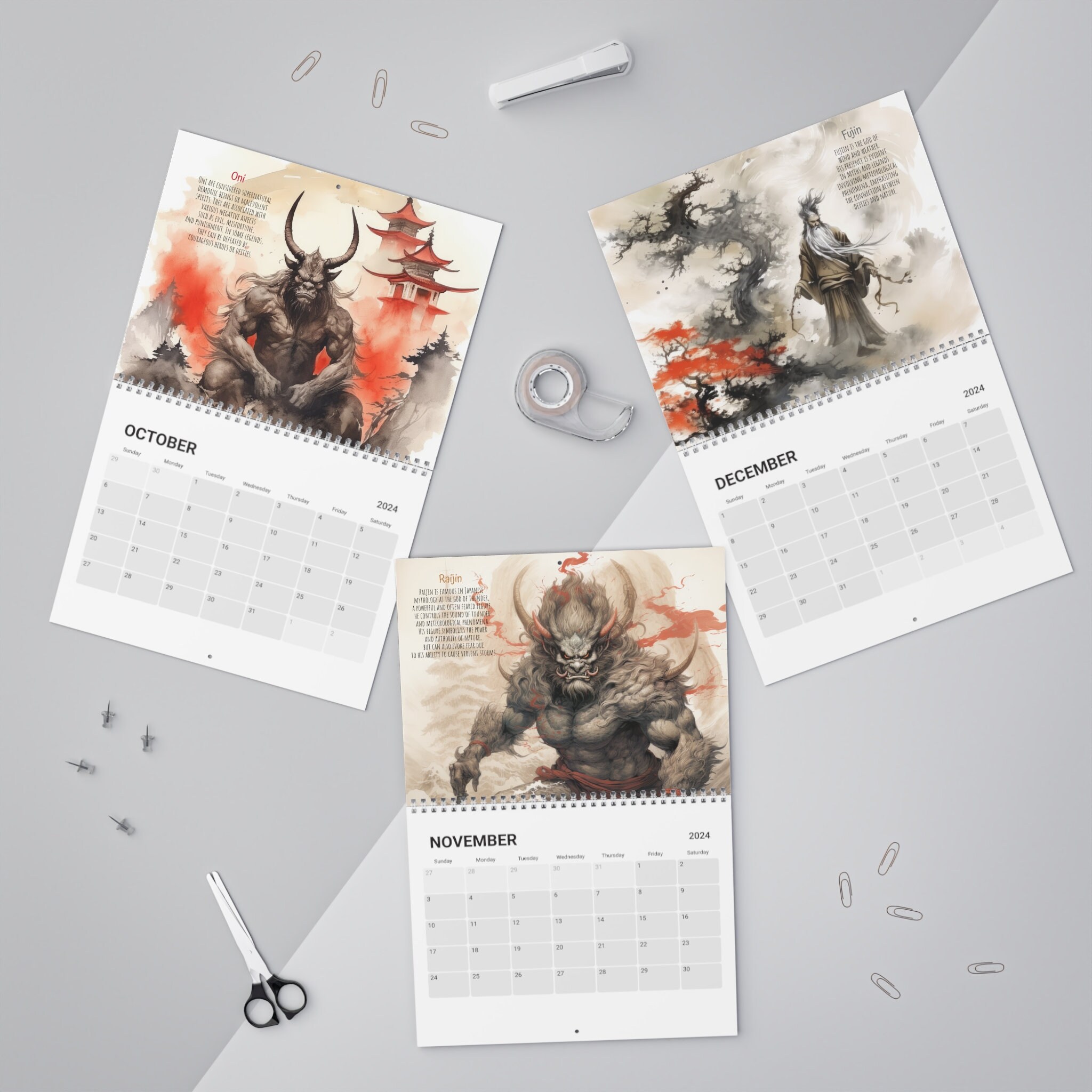Japanese Calendar - Illustrated Calendar - Wall Calendar - Calendar ...