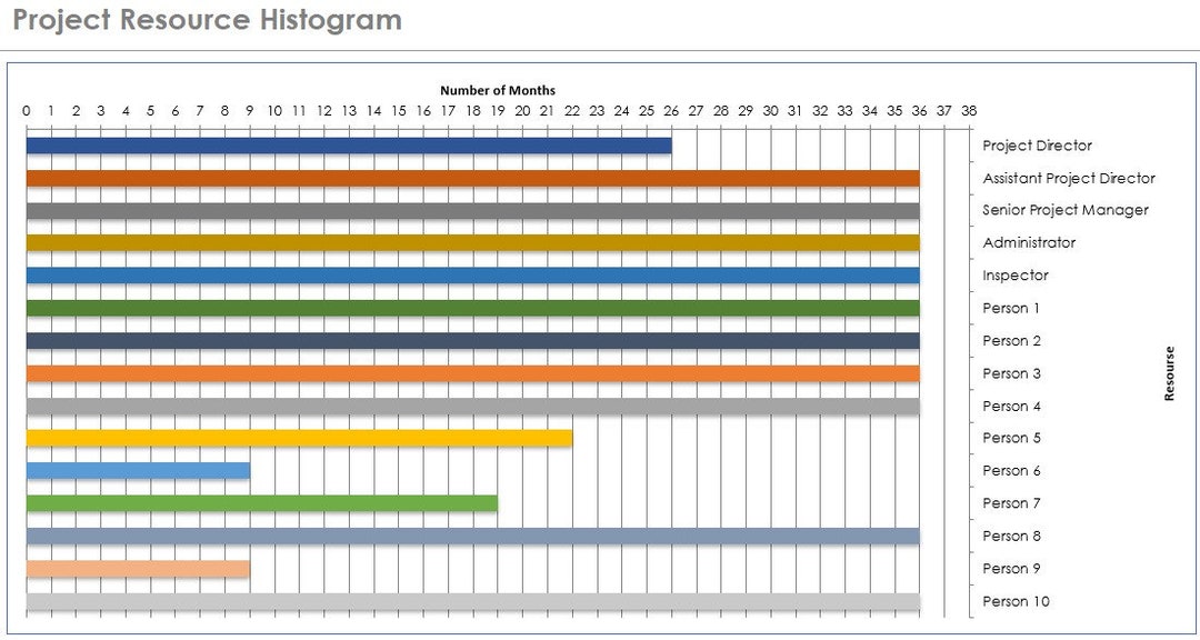 Project Resourse Plan & Manpower Histogram excel Files - Etsy