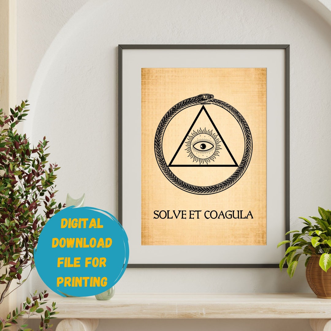 Alchemy Quote Printable Wall Art Hermetic Mystical Poster Pic Solve Et ...