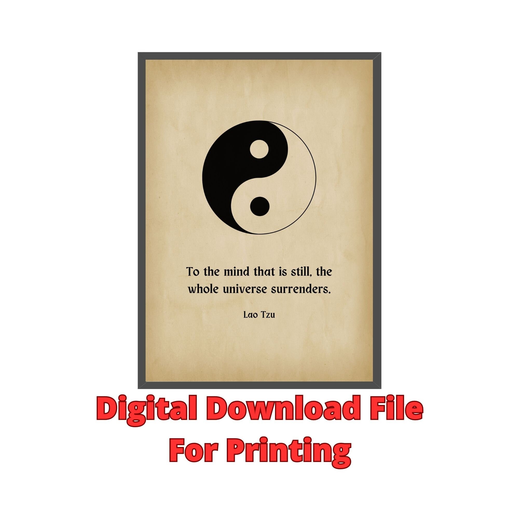 Lao Tzu Quote Printable Wall Art Daoism Spiritual Poster Ancient Wisdom ...
