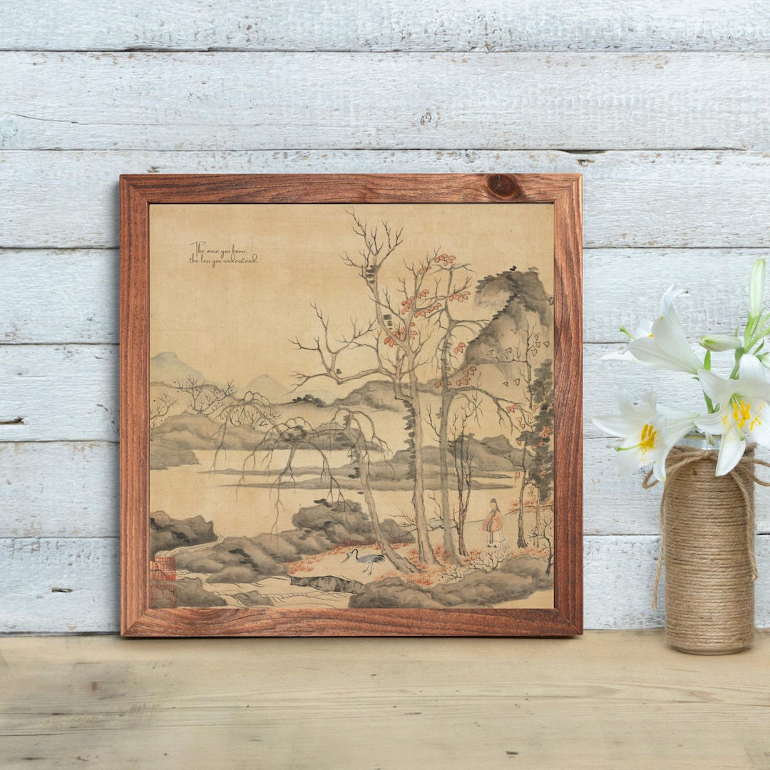 Lao Tzu Tao Wall Art Taoism Quote Daoism Poster Taoist Painting Tao Te ...