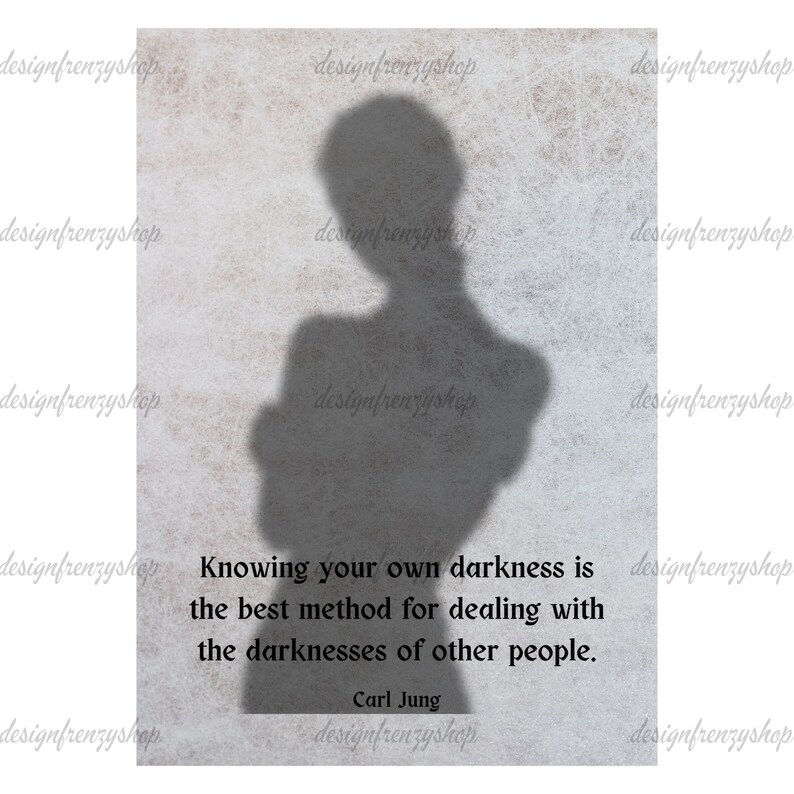 Carl Jung Shadow Quote Printable Wall Art Jungian Psychology Poster ...