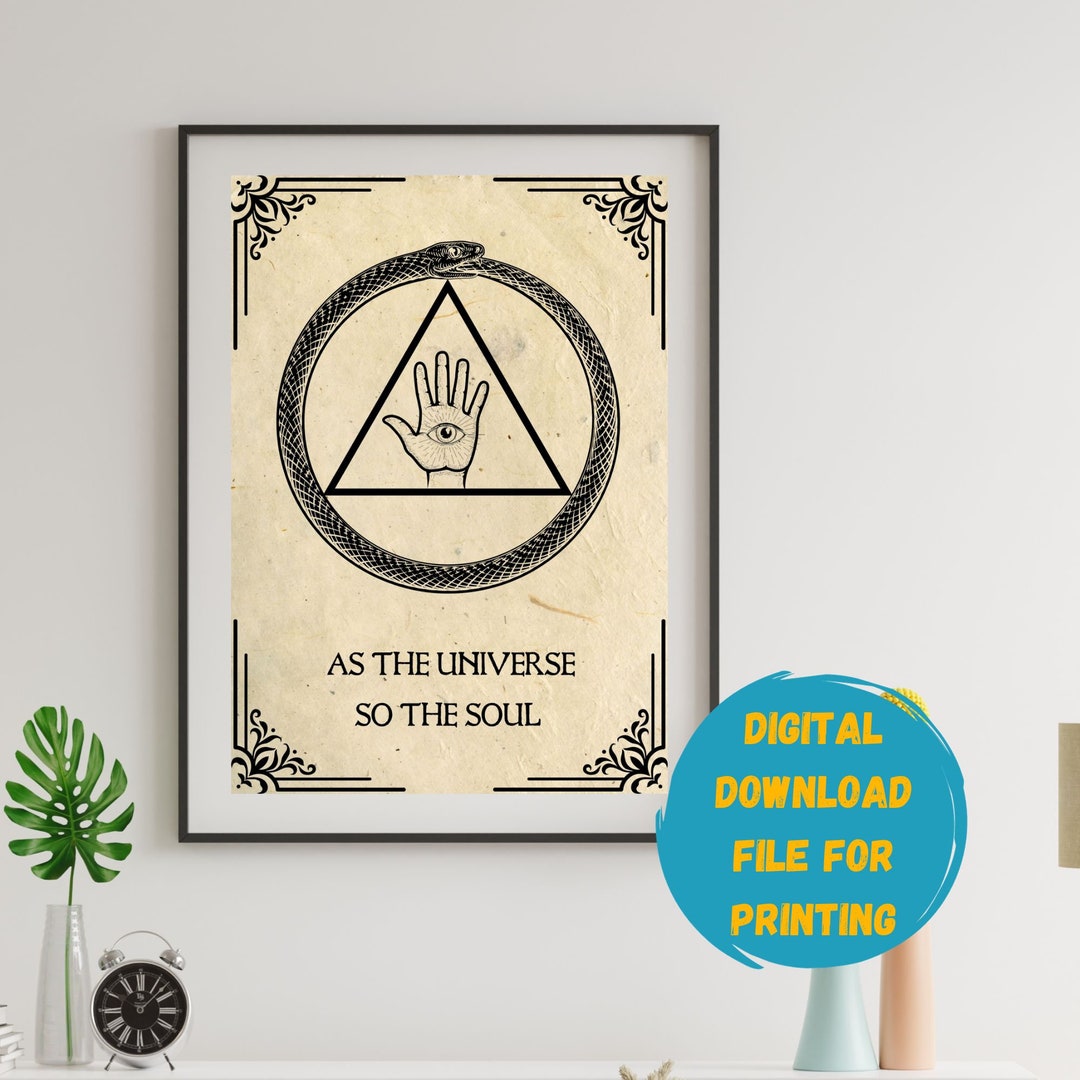 Hermetic Quote Printable Wall Art Alchemical Mystical Poster ...