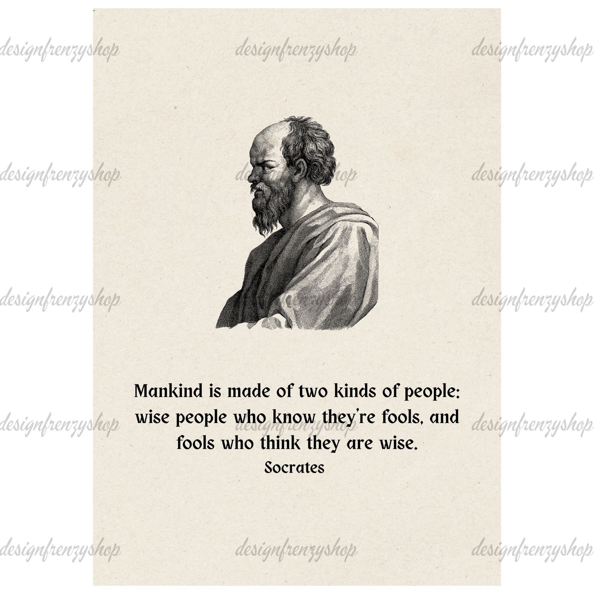 Socrates Philosophy Quote Printable Wall Art Philosophical Humorous ...