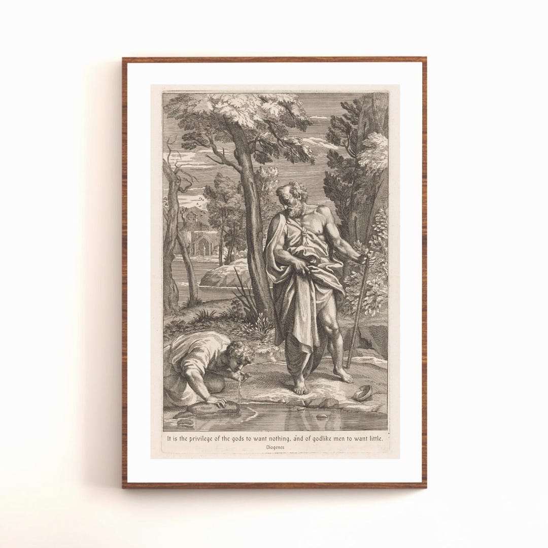 Diogenes Philosophy Quote Wall Art Philosophical Humorous Poster Greek ...