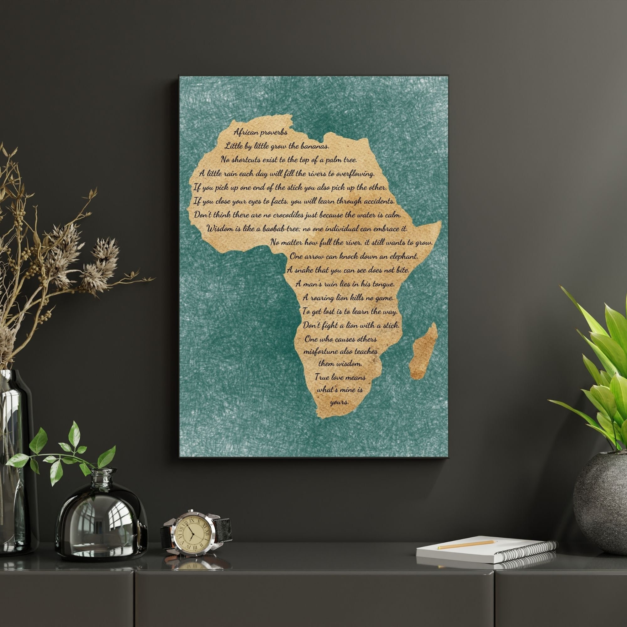 African Proverbs Printable Wall Art Ethnic Quotes Poster Wisdom of ...