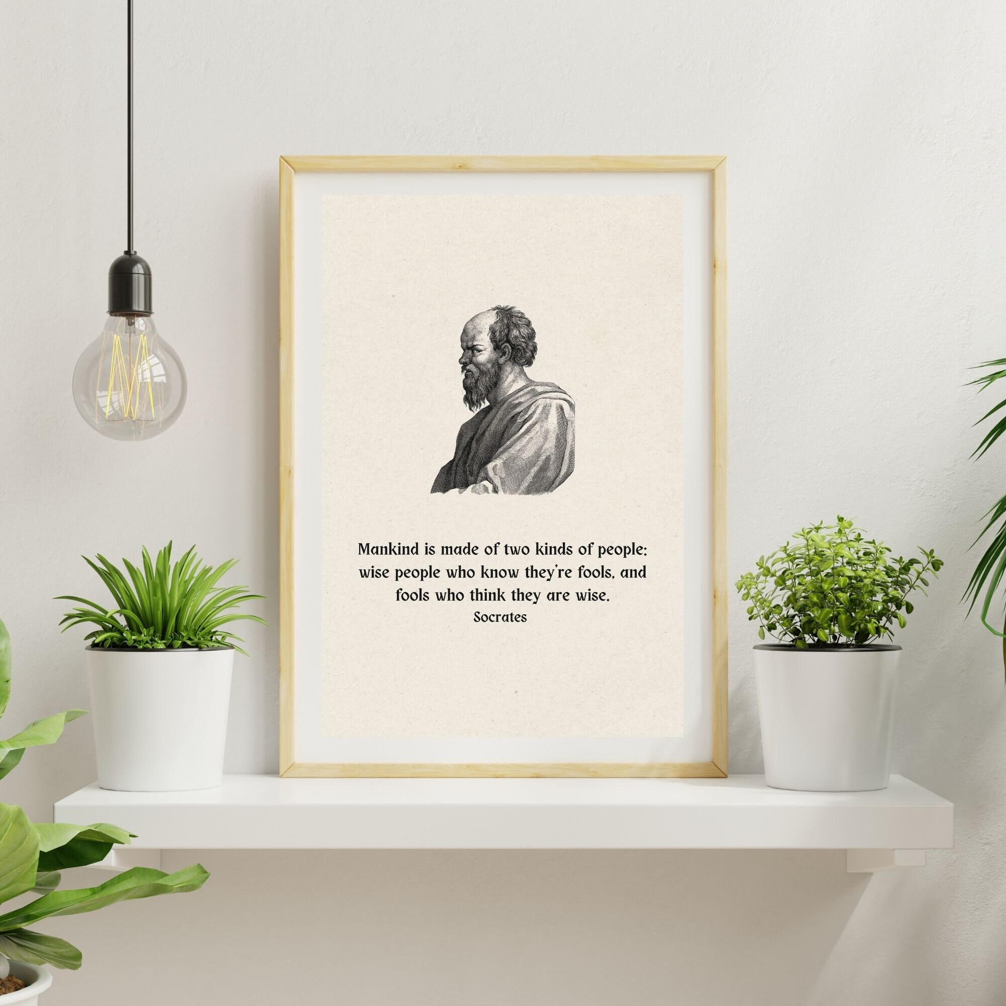 Socrates Philosophy Quote Printable Wall Art Philosophical Humorous ...